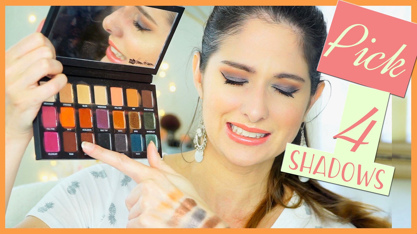 PICK FOUR CLOSED EYES CHALLENGE | URBAN DECAY BORN TO RUN PALETTE ...
